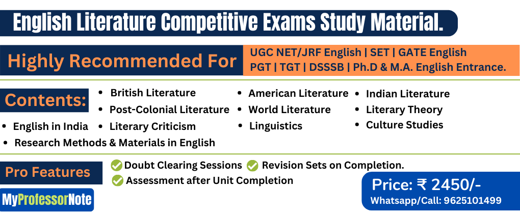 MP SET English Previous Year Question Paper 2017 (Solved) - MyProfessorNote MP SET English Previous Year Question Paper 2017 (Solved) - MyProfessorNote